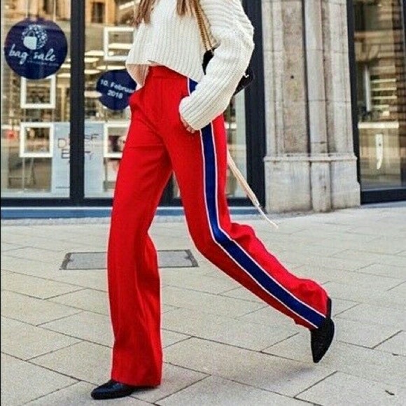 Zara | Pants & Jumpsuits | New Zara Red Pants | Poshmark